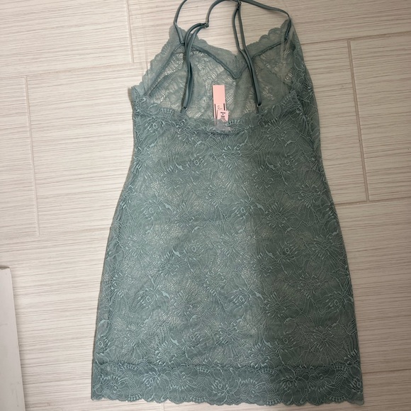 Victoria's Secret | Intimates & Sleepwear | Light Blue Lace Teddy ...